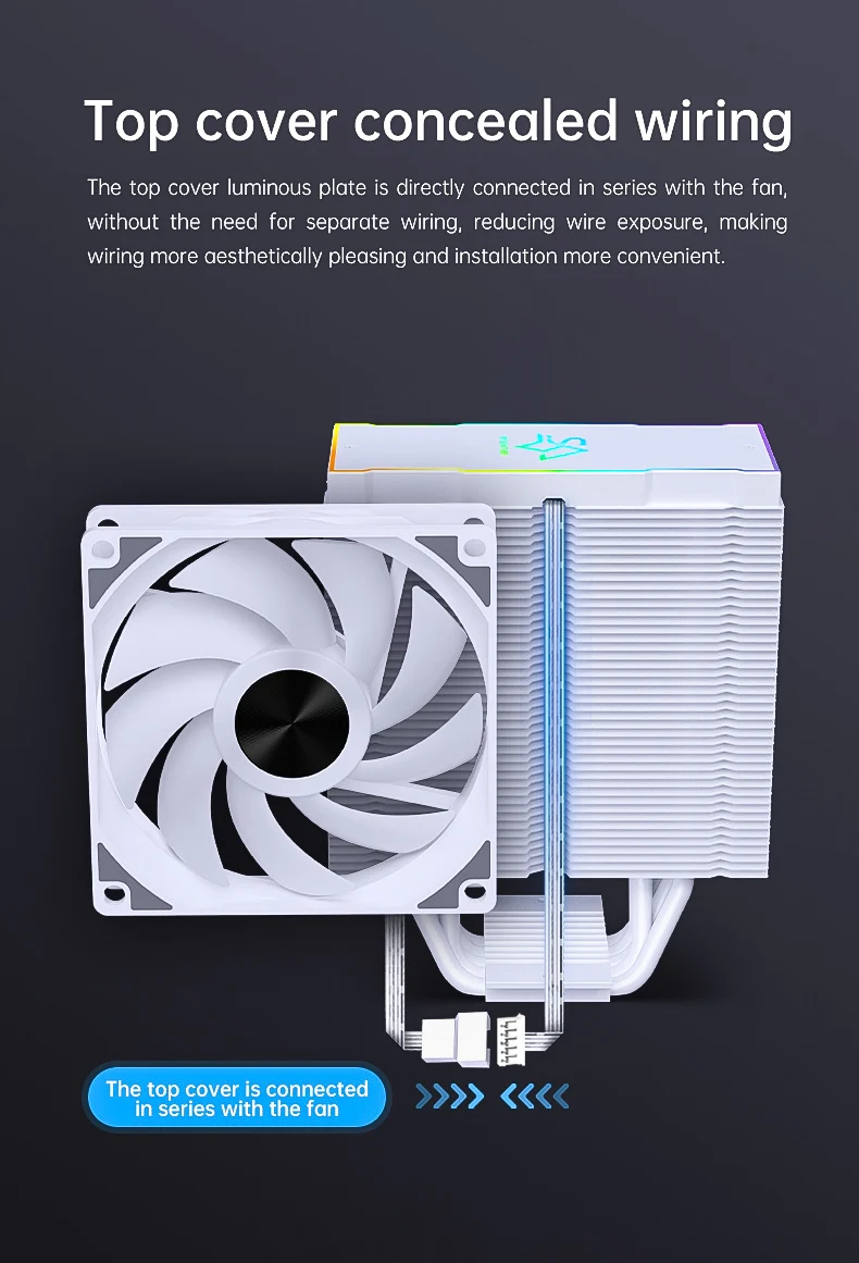 Snowman Cpu Cooler with 4 Heat Pipes - RGB Fans & Efficiency