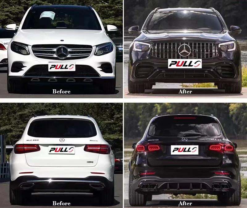 For Mercedes Benz GLC Class X253 16-19 Upgrade to 21 GLC63 AMG Body Kit ...