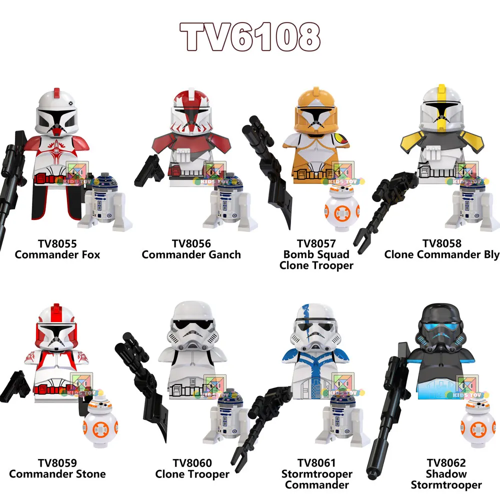 Famous Movie Space Wars Sw Model Block Toy C-3po Ahsoka Mace Windu ...