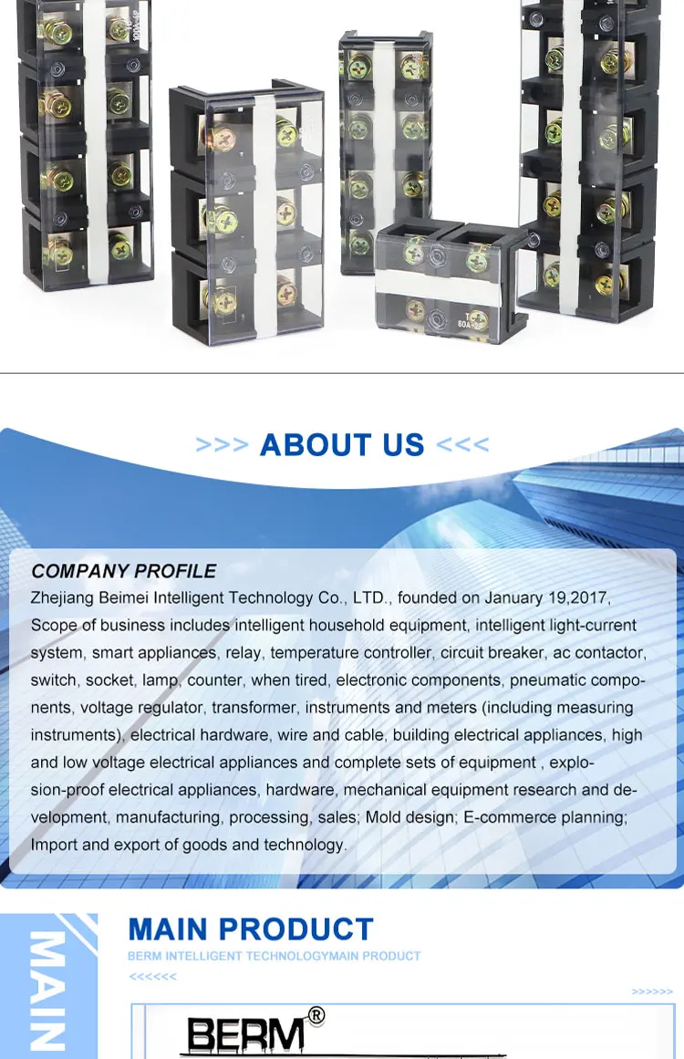 Copper Terminal Block TC 4003 - High-Current Connector