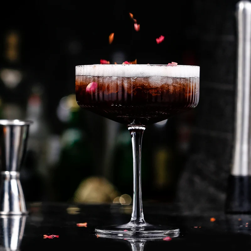 2 Pack Vintage Crystal Coupe Cocktail Glasses Set 280ml Hand Made ...