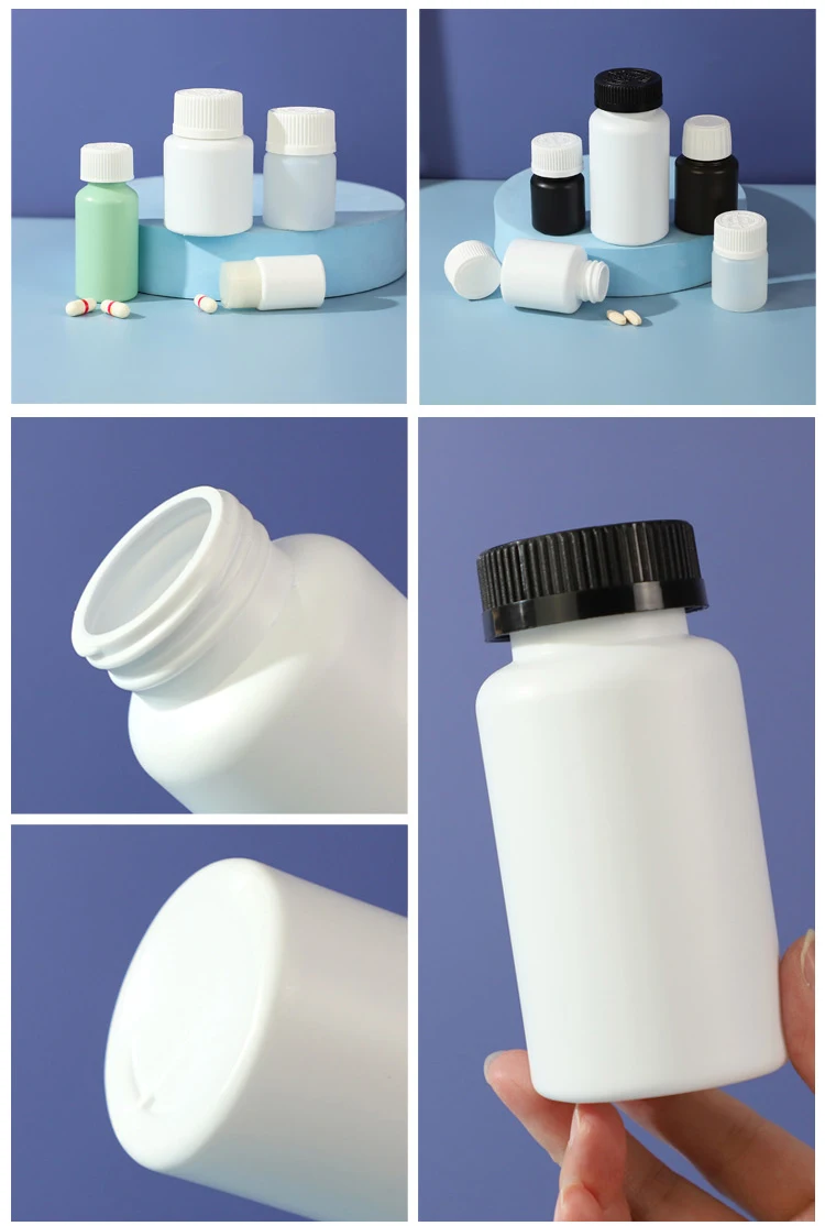 Wide Mouth 120cc Pink Blue Frosted Pill Supplement Capsule Bottle With ...