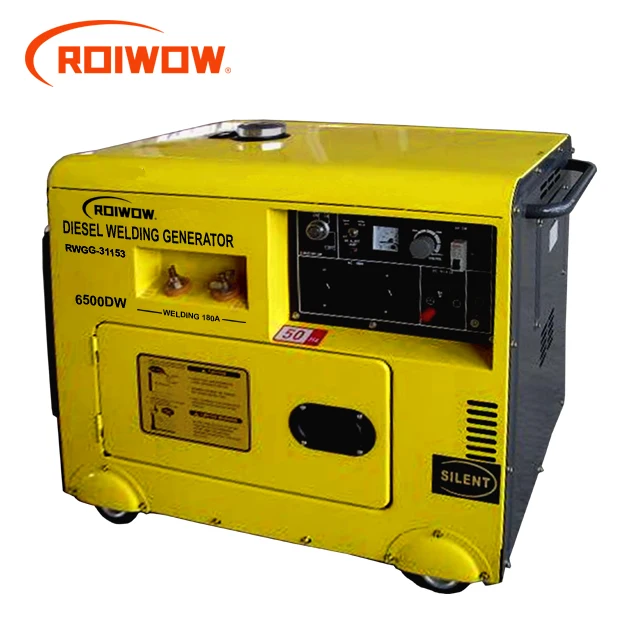 4.0KW Power Small Diesel Silent Welding Generators 180AMP DC Welder ...