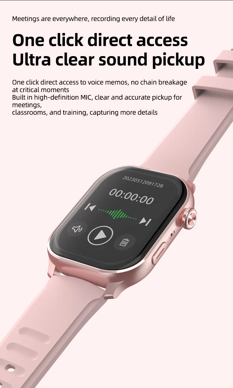 Philips AI Smart Watch - 32GB, Bluetooth, & Voice Record