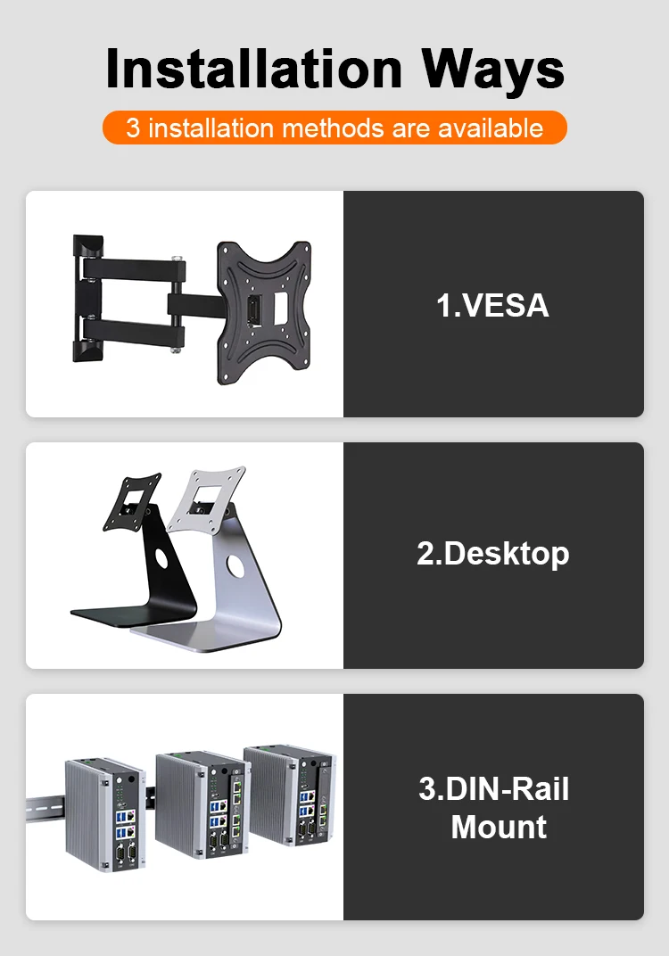 Phoenic Terminal DC12v Gigabit Ethernet Port Rs232 DDR3 DDR4 4G 128G I3 I5 Fanless Industrial ...