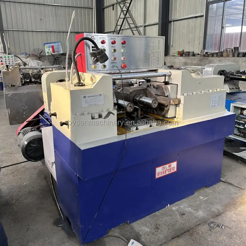 Hydraulic stud bolt threading machine spike screw bolt making rebar ...