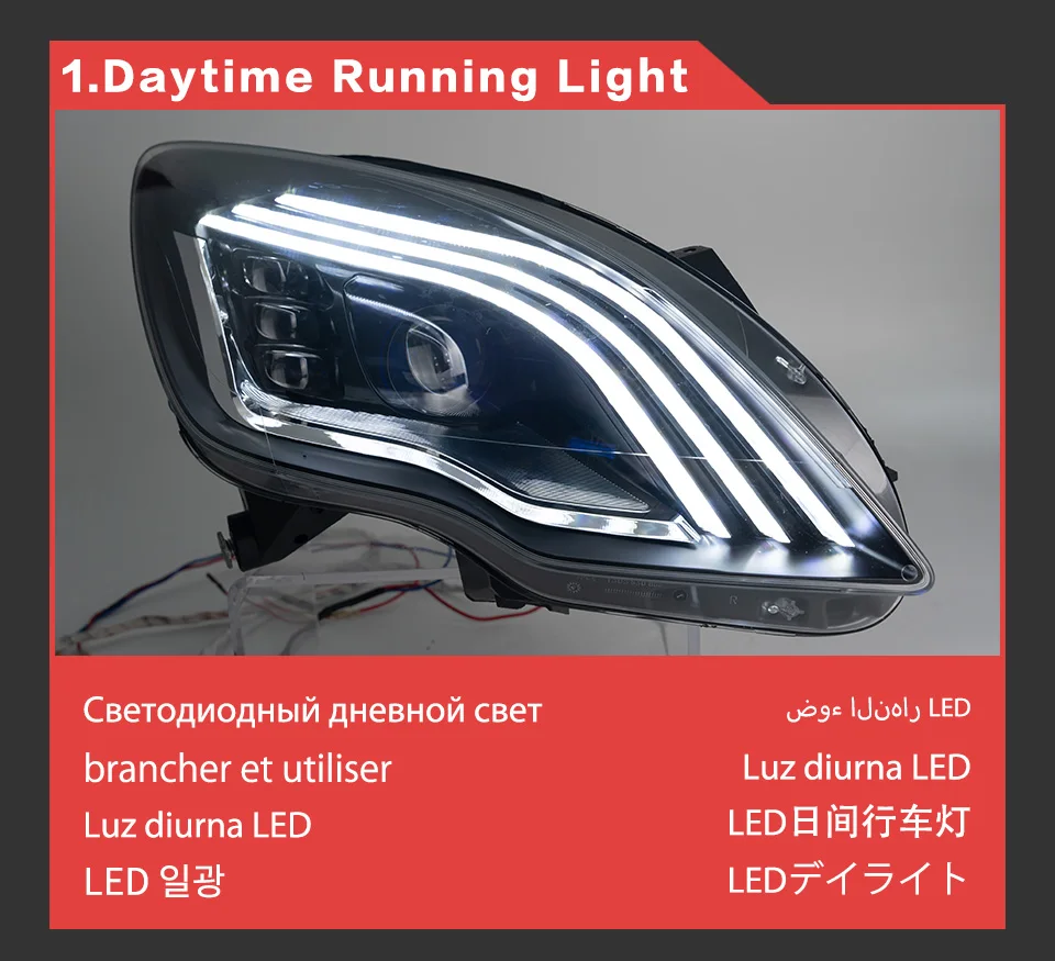 Car Lights For Benz W251 Headlight Projector Lens R Class R320 R350 ...