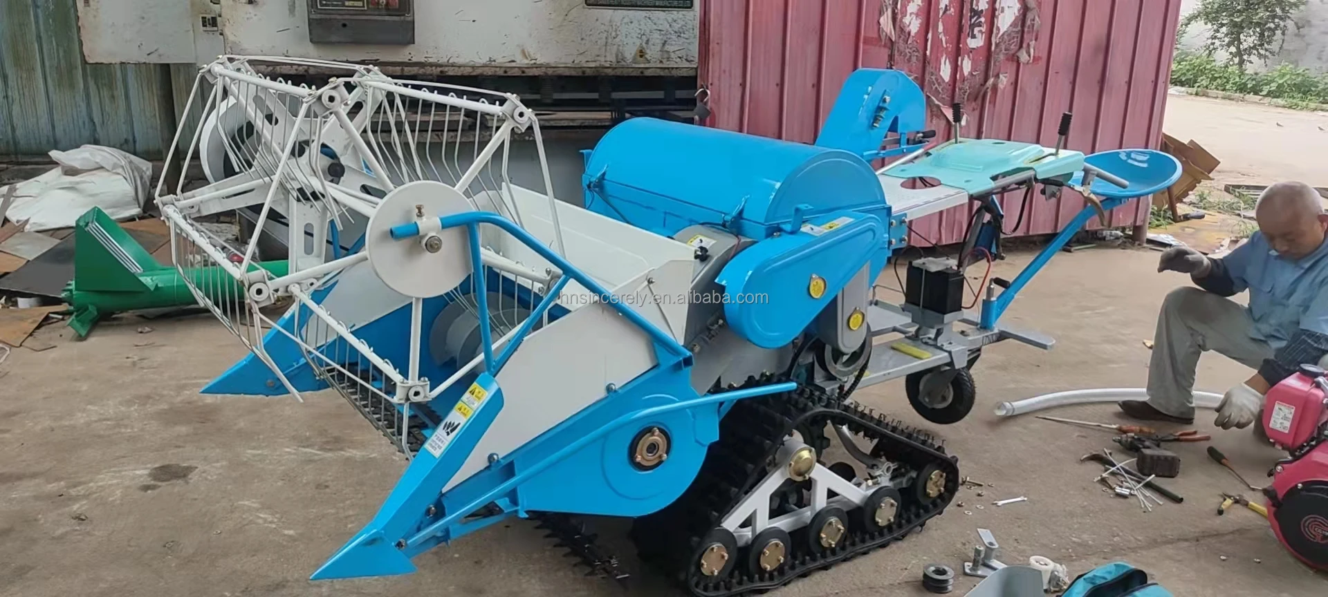 Automatic Walk-Behind Combine Harvester for Grain and Cassava OEM/ODM ...