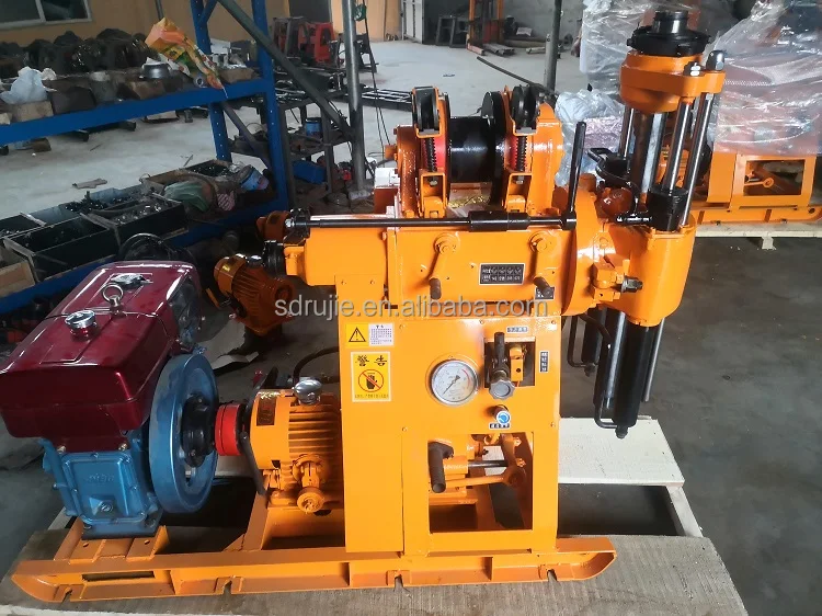 Portable Wheels Rock Core Drilling Machine Diesel Hydraulic Core ...