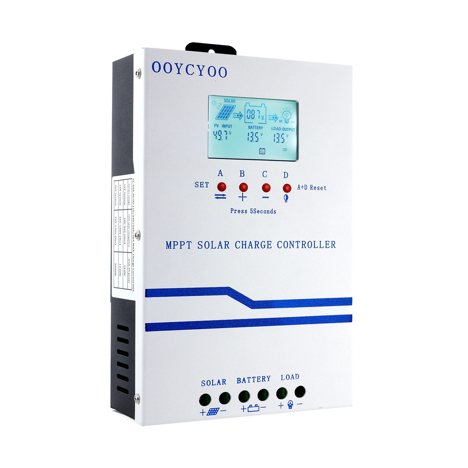 Tengyu Tech 2800W 48V 60A MPPT Solar Charge Controller PV 2800W 160VDC ...