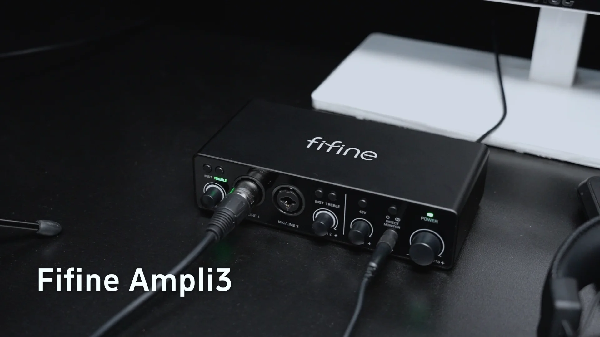 Fifine 48v Recording Studio Sound Card Studio Mic Professional Live ...
