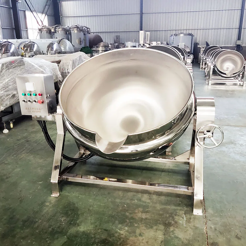 Industrial 300L Stainless Steel Jacketed Cooking Kettle Gas/Electric ...