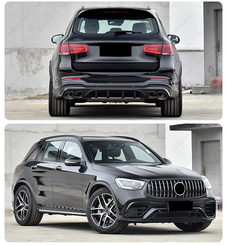 Full Set Body Kit For Mercedes-benz Glc X253 Old To New Car Facelift Front And Rear Bumper ...