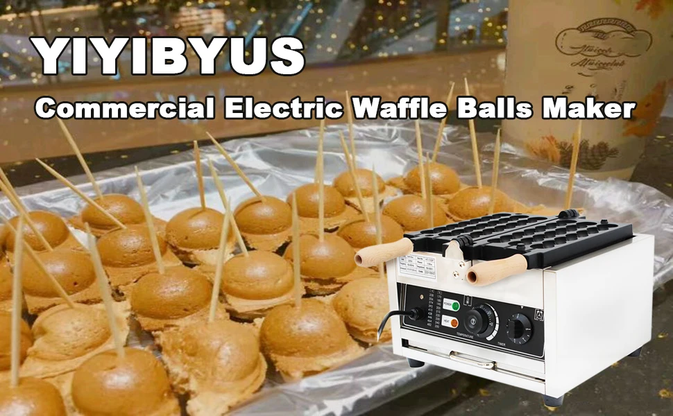 Commercial Electric Bubble Skewer Waffle Ball Machine Nonstick Waffle Balls Maker Iron Popular ...