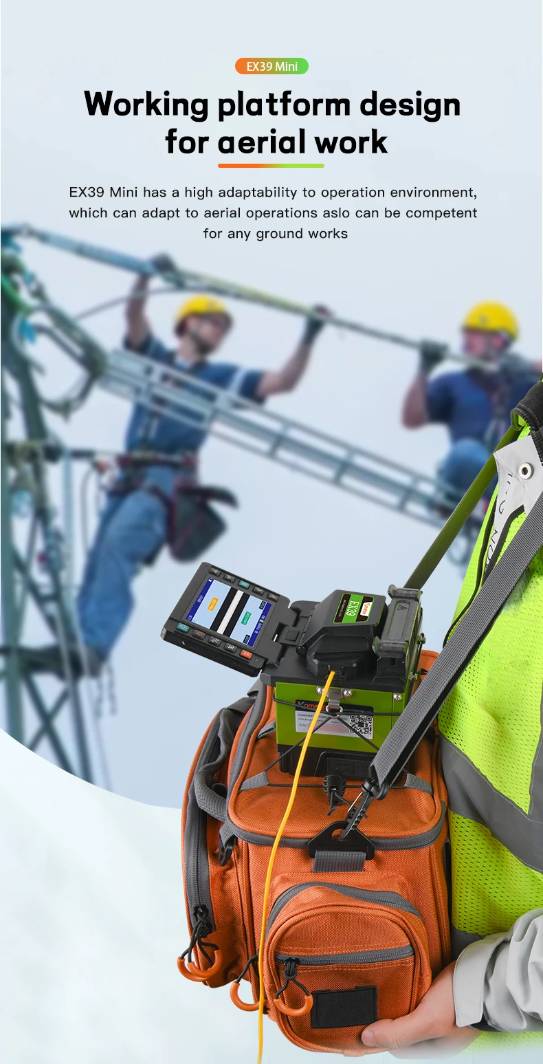 Light Weight Mini Fiber Optic Fusion Splicer Ftth Fibre Splicing Machine Ex39 For Optical Cable ...