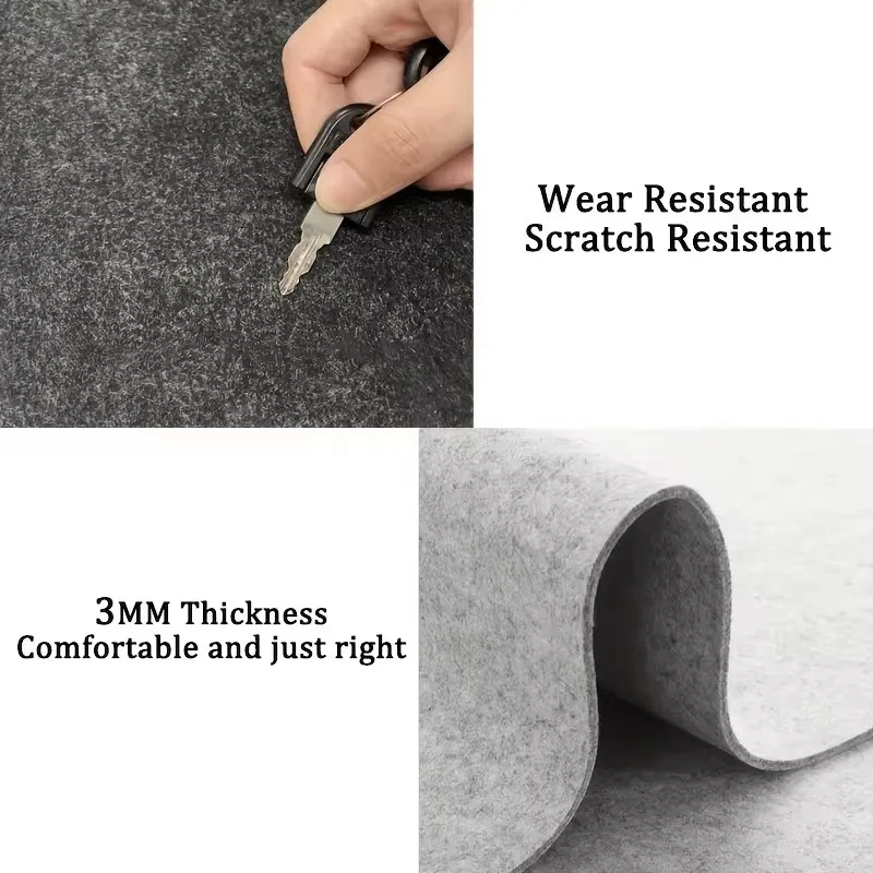 Xxl Big Felt Wool Office Desk Mat Elegant Material Felt Mouse Pad Non ...
