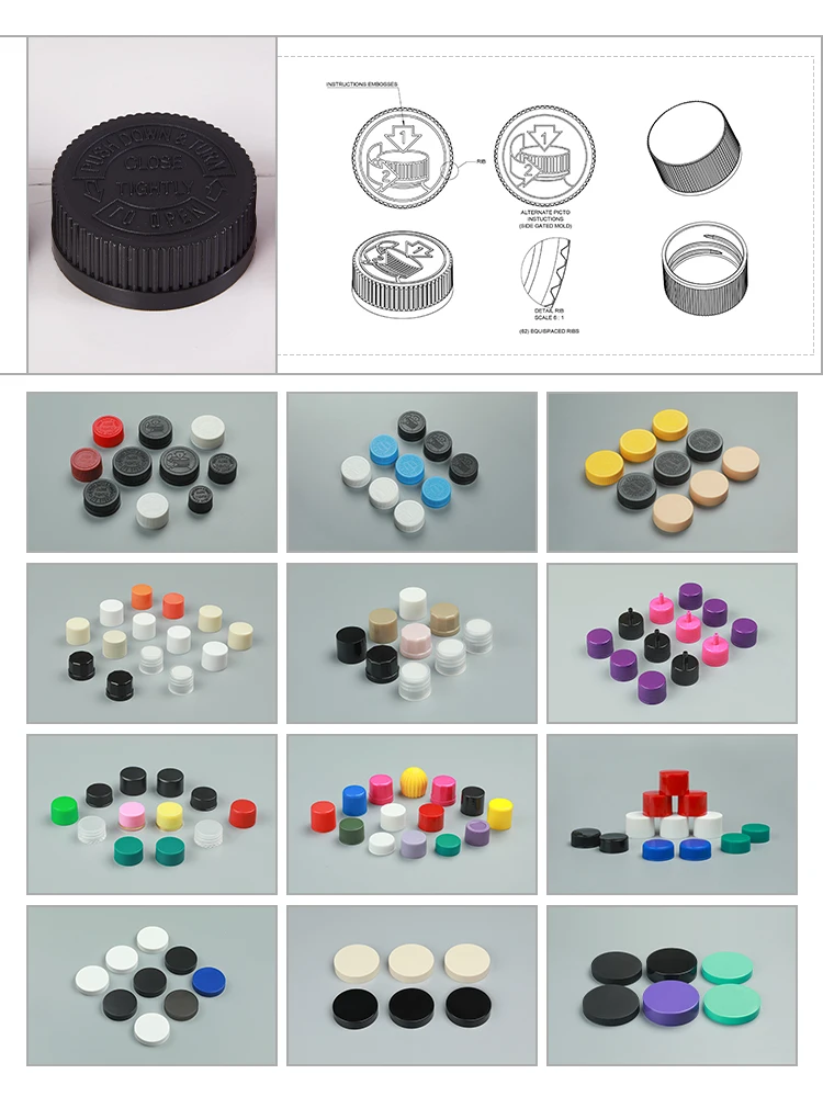 20mm Round Plastic Flip Top Cap PP Smooth Spherical Lid 20/410 Size for ...