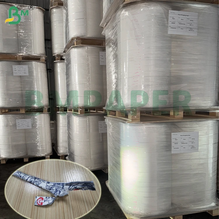 26gsm 28gsm Printable Straw Wrapping Paper for Beverage High Water ...