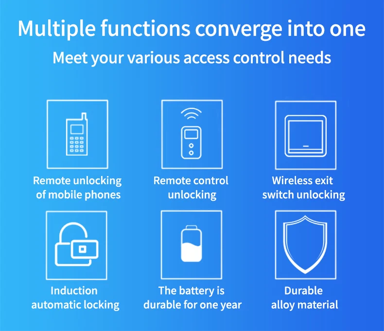 Smart App Wireless Remote Control Unlock Invisible Anti-Theft Black ...