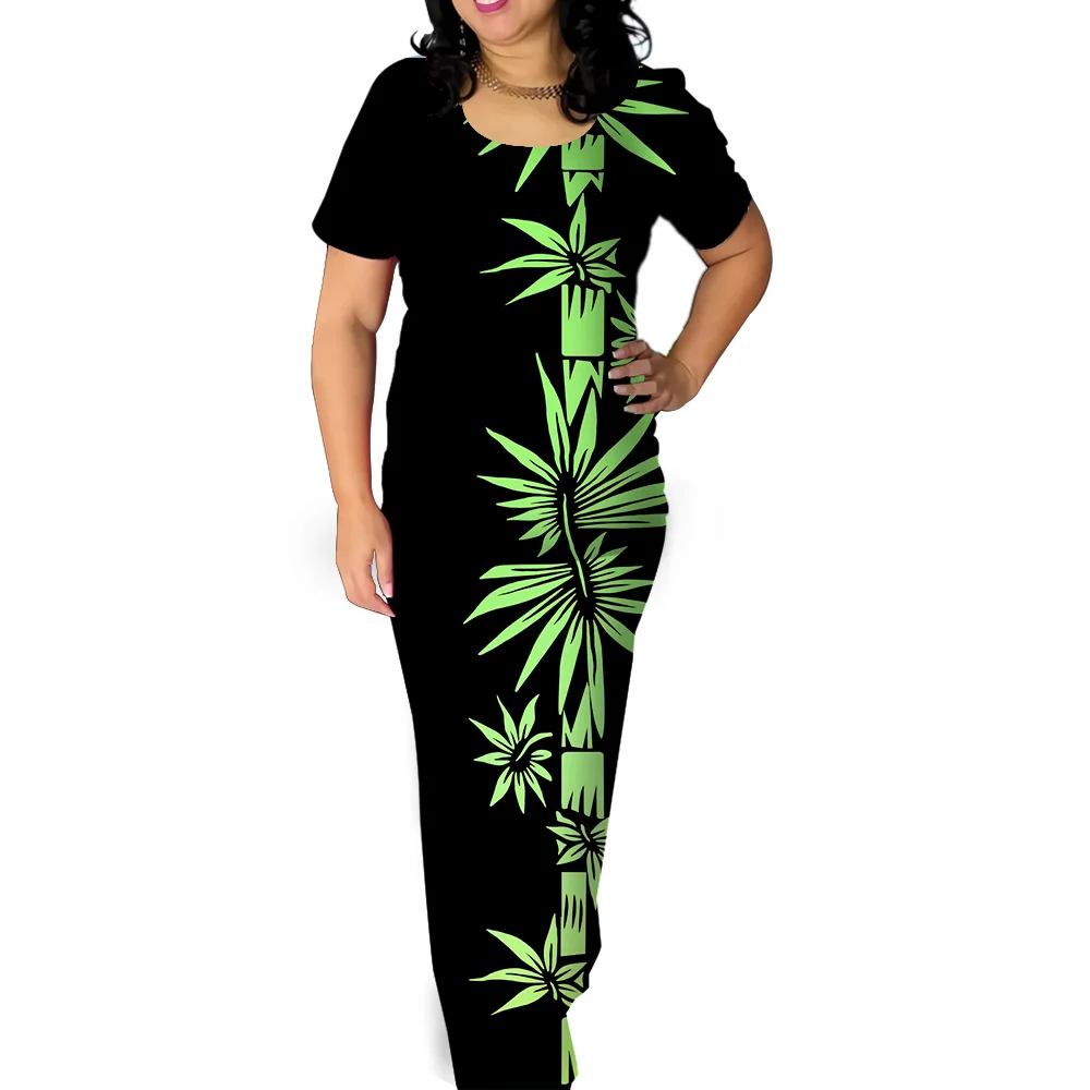 Samoan Puletasi Short Sleeve Shirt And Women Dresses 2pcs Polynesian ...