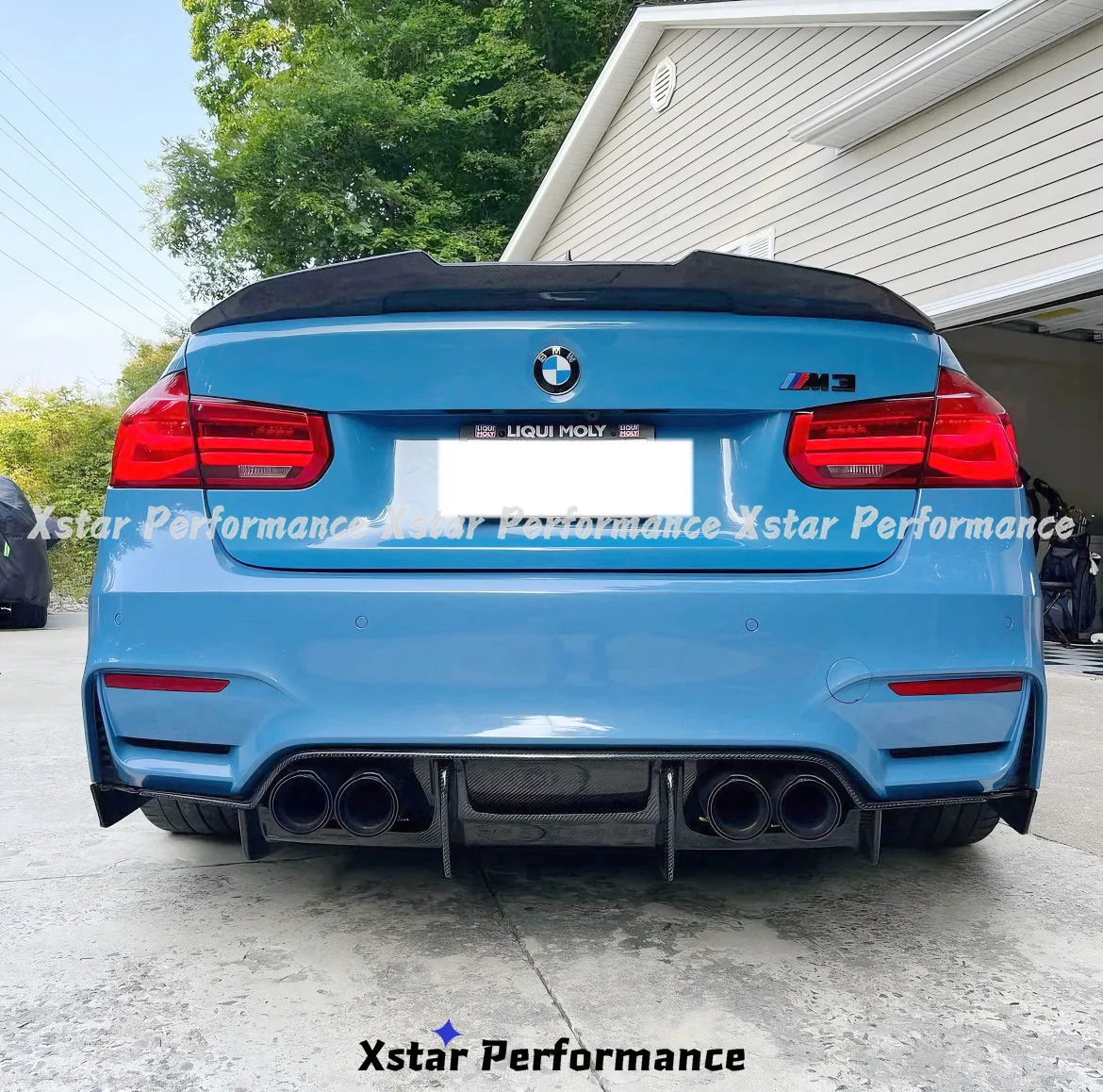 Psm Style Carbon Fiber Rear Diffuser Lip Kit For Bmw F80 F82 F83 M3 M4 ...
