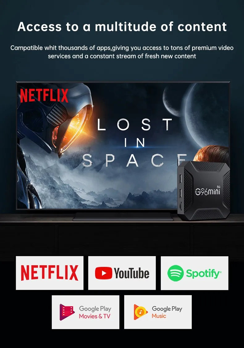 2023 G96MINI 5G Quad Core 4K Smart TV Box - Android 13.0