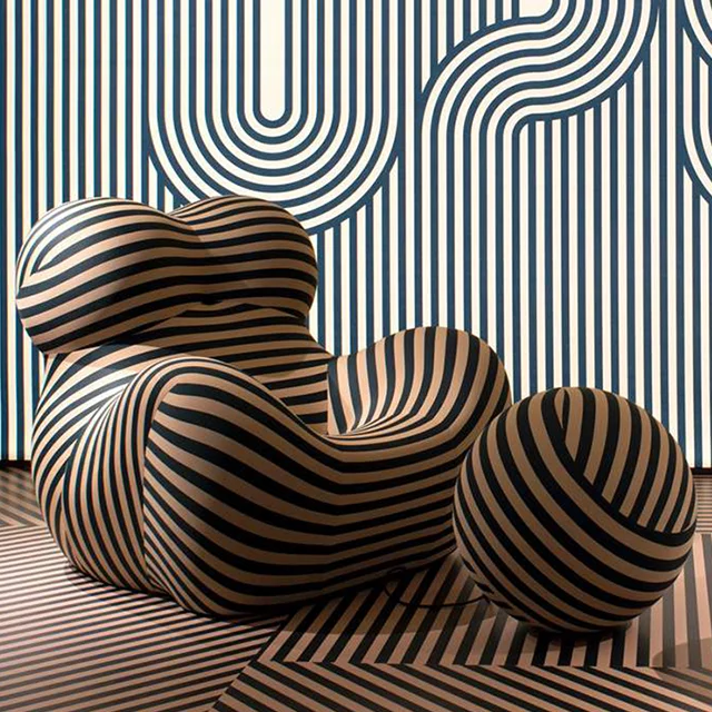 Italian Design Mold Foam Structure Lounge Chair Comfy Living Room ...