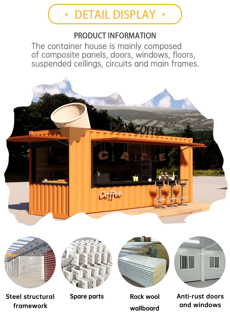 Luxury Shipping Container Bar With Kitchen Cafe Container Coffee Shop ...