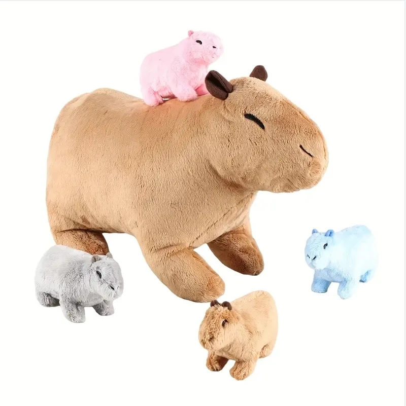 Custom Kawaii Simulation Capybara Stuffed Animal Toys Mommy Capybara ...