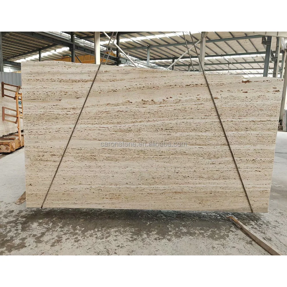 Customized Villa House Natural White/beige Travertine Wall Cladding ...