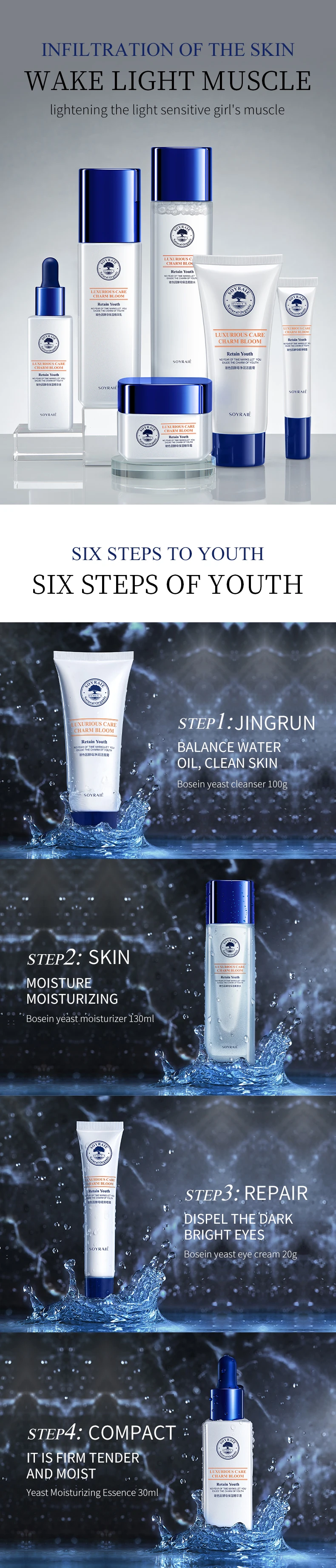 Yeast Face Wash And Moisturizer Set Facial Skin Care Set For Smooth ...