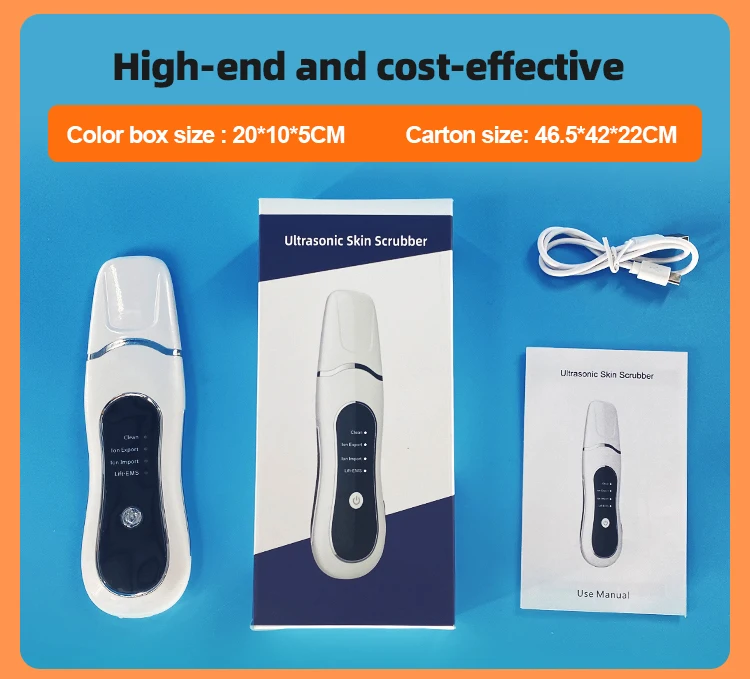 Pore Cleansing Scrubber Portable Skin Spatula Face Peeling Sonic Facial ...