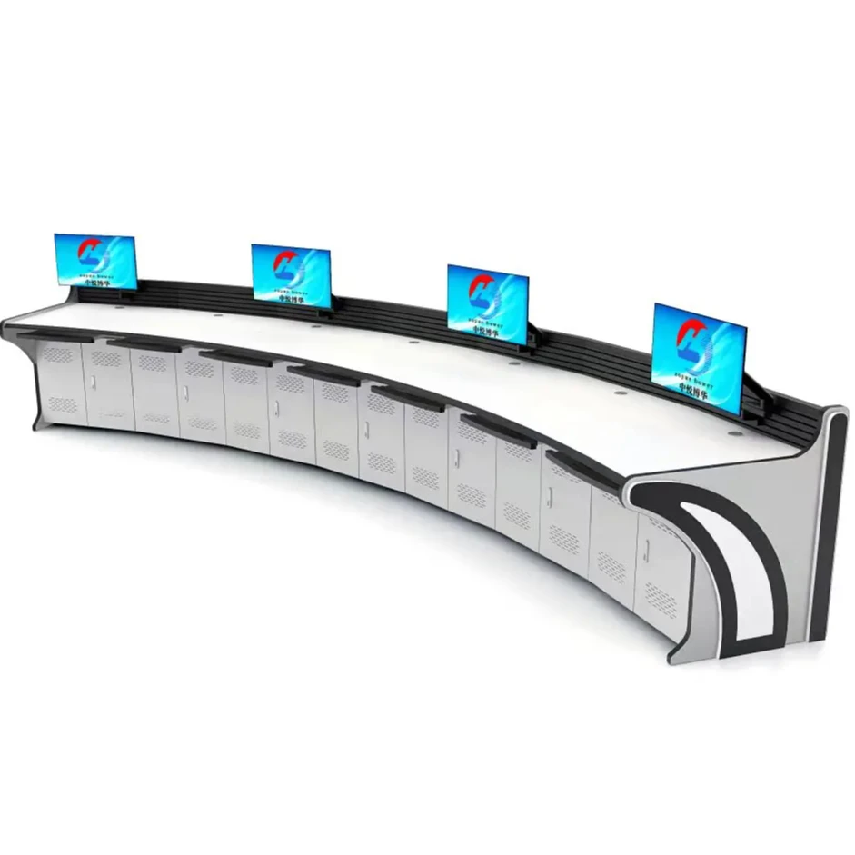 ZoyueBower cctv customize arc shaped control room console desk table ...