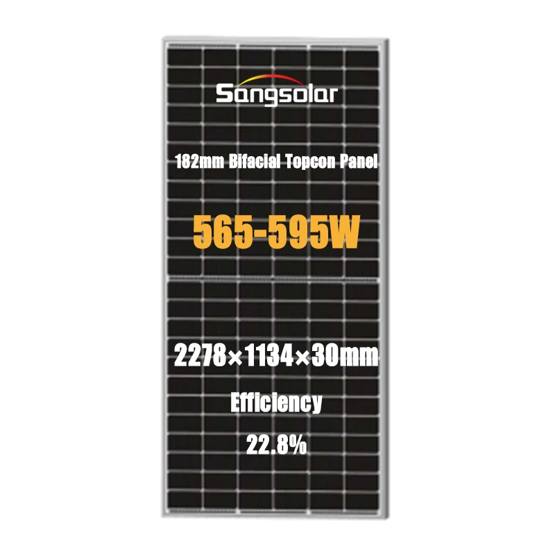 Topcon Gcl N-type Bifacial Monocrystalline 565w-595w Home Solar Panels ...