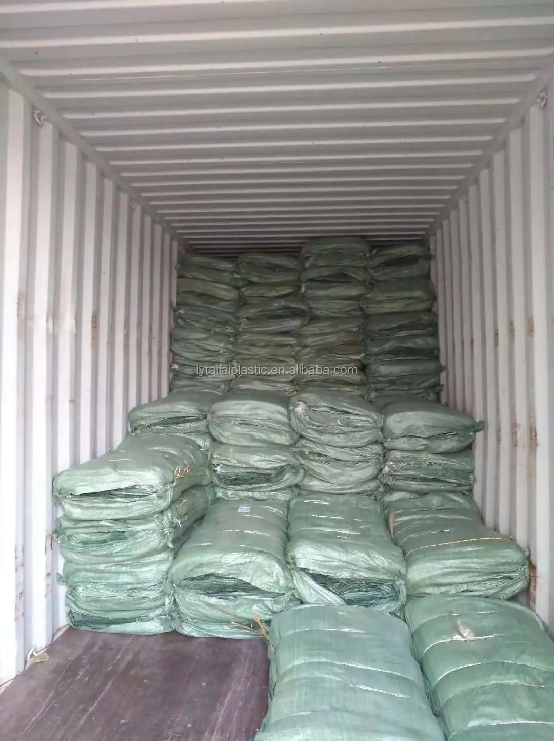 Recycle Pp Woven Sand Sack 25kg Green Construction Sand Packaging Bag ...