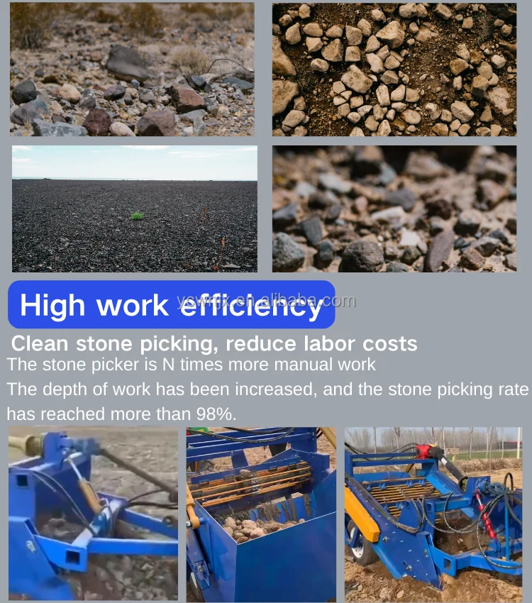 Tractor Rock Picker Machine Rock Picker Stone for Tractor Towed Stone ...