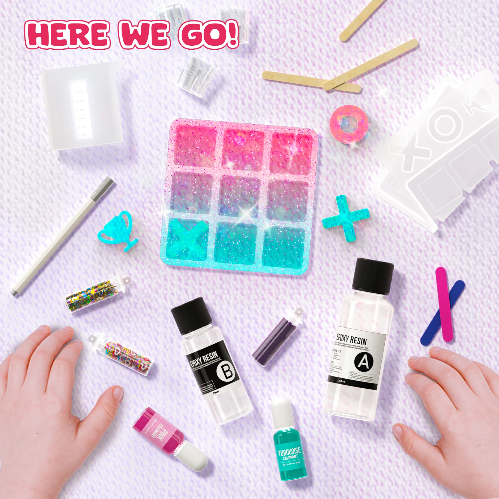 Game Night Tic Tac Toe Resin Art Starter Kit Diy Craft Epoxy Resin Kits ...