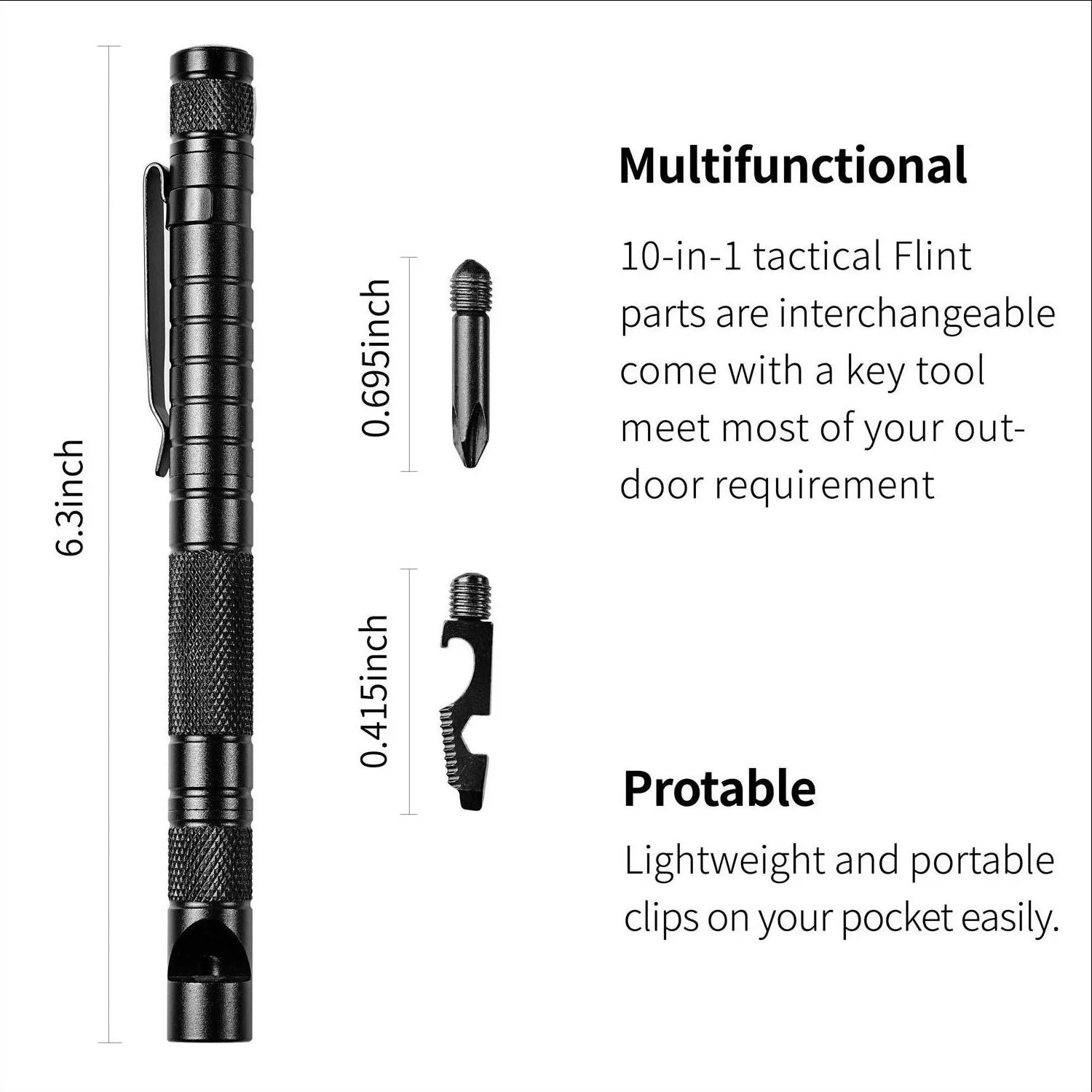 EDC Emergency Glass Breaker - Multi-Function Tactical Pen