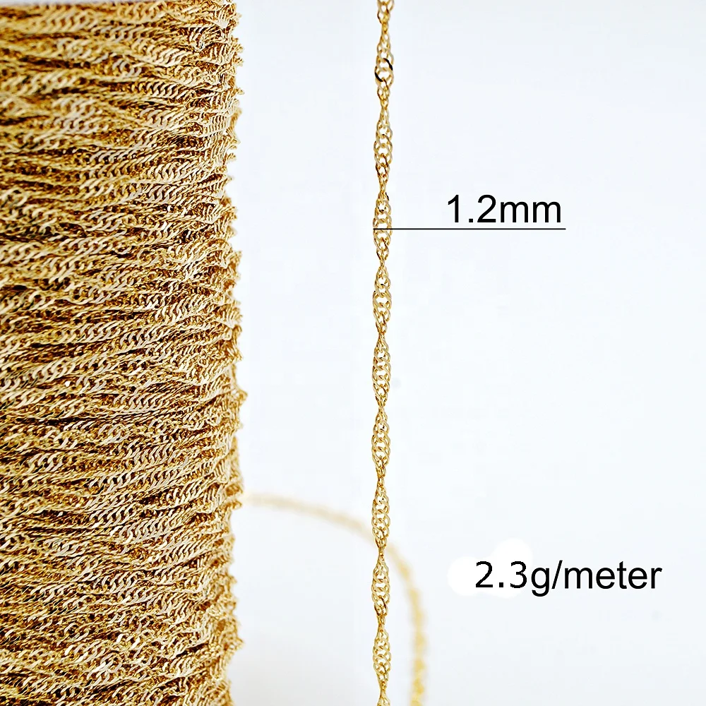 Bulk Sale 9k Real Gold Jewelry Au375 Pure Gold Loose Chain 9 Karat Gold ...