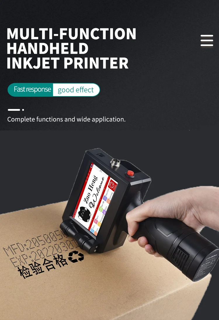 Portable Expiry Date Labeling Coding Logo Handheld Inkjet Printer Printing Coding Machine Widely ...