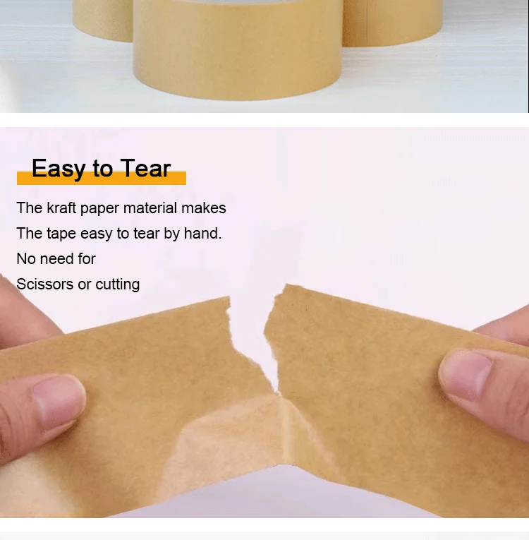 Reinforced Kraft Paper Tape Customized Logo For Industrial Packaging ...