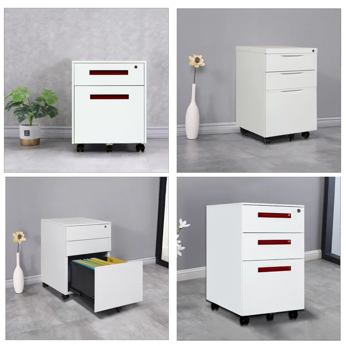 Mobile Pedestal Steel Cabinet 3 Drawer Mobile Metal Tool Chest on ...