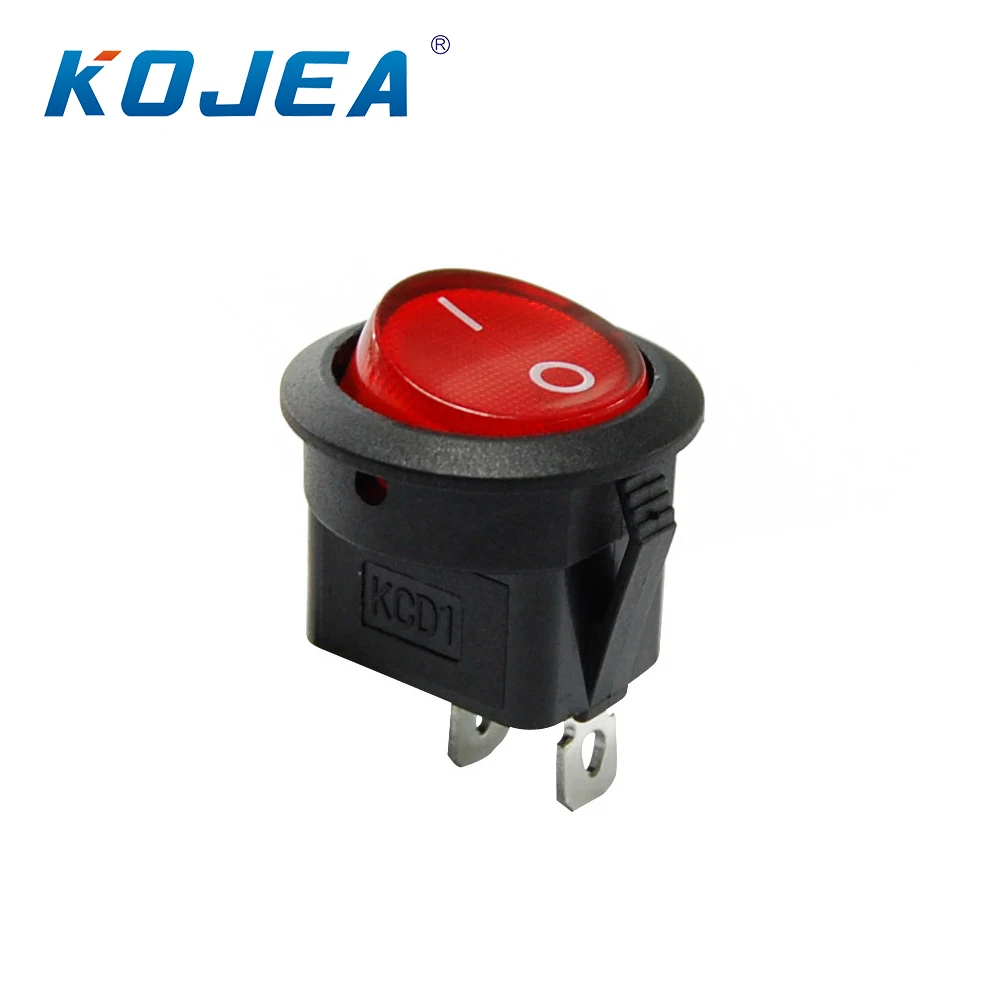 20mm Round Rocker Switch 240/220V On/off 3 Pin with LED