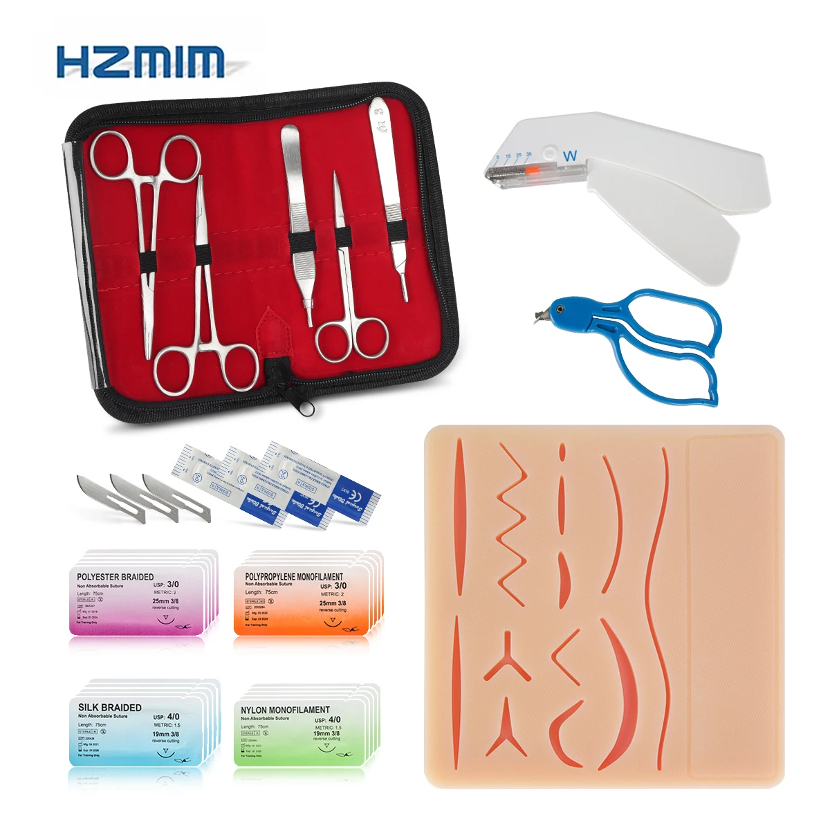 Suture Practice Kit Large Suture Pad With Stapler Remover For Medical ...
