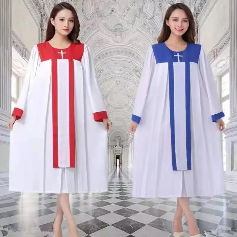 Church Choir Dress Woman Singing Clothes Long Sleeve Free Choir Robes
