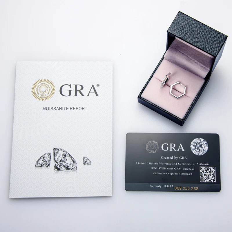 China Factory Original Design Gra Certification 1.3mm 0.01ct Moissanite ...