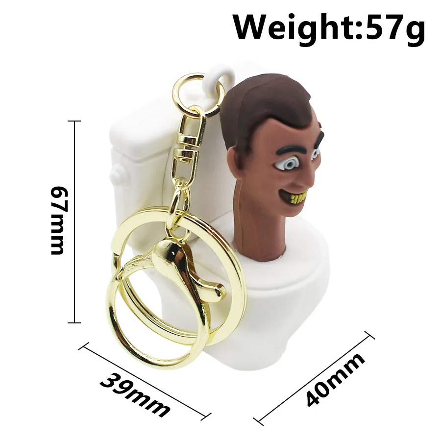 New Creative Skibidi Toilet Person Pvc Key Chain Anime Toilet Person ...
