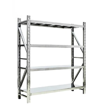 4-tier Utility Shelves Stainless Storage Shelves Unit Adjustable Garage ...