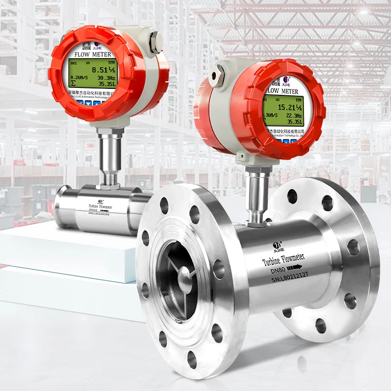 Turbine flow meter mechanical oil flow meter sensor stainless steel ...