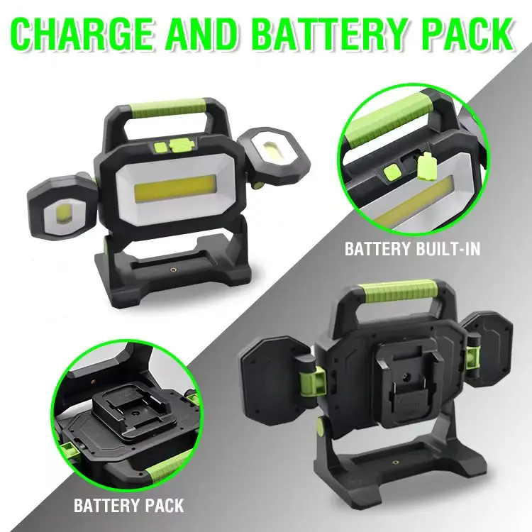 Rechargeable Worklight Lamp Field Led Flood Work Light Cob Magnetic ...